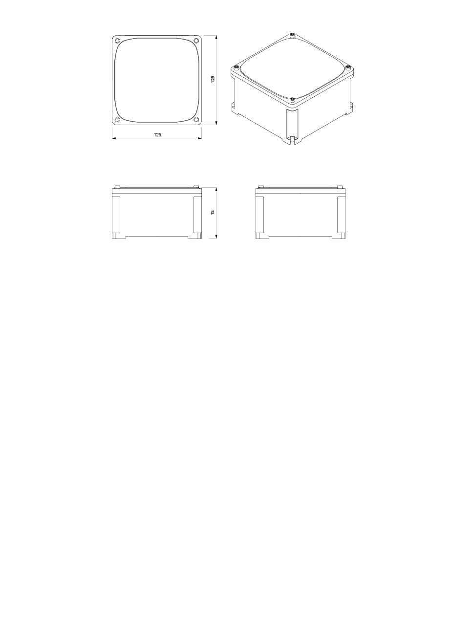 Square Junction: junction box for exposed electrical systems