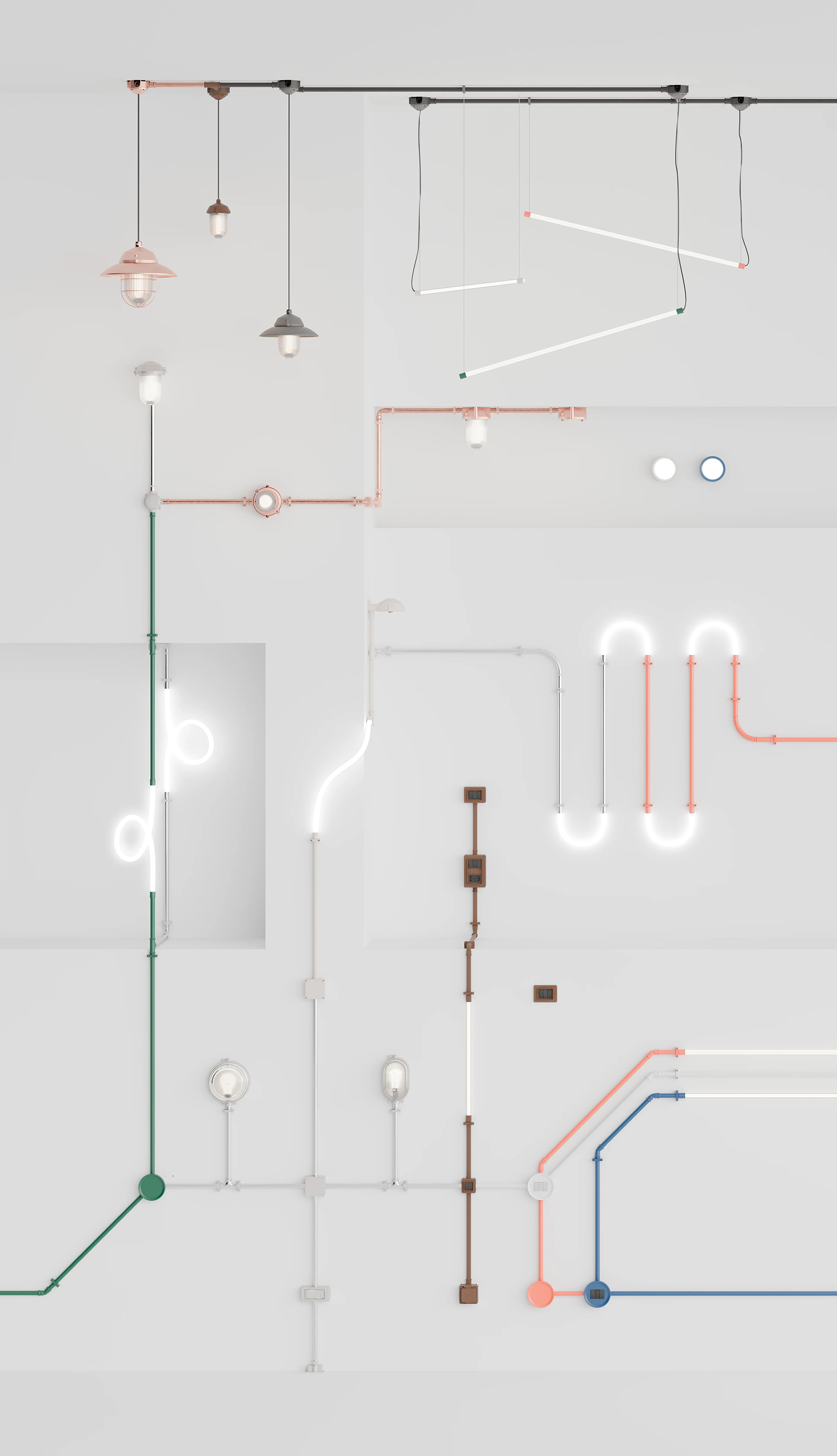 Products map | System Genuit — Genuit — contemporary surface wiring system